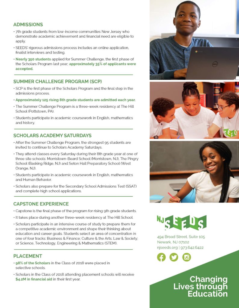Scholars Fact Sheet (2) - SEEDS – Access Changes Everything